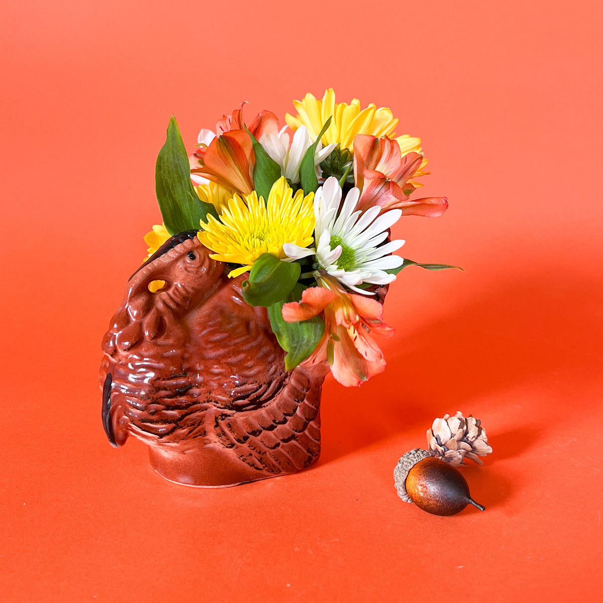 Vintage Small Ceramic Turkey Vase – Madcap Cottage
